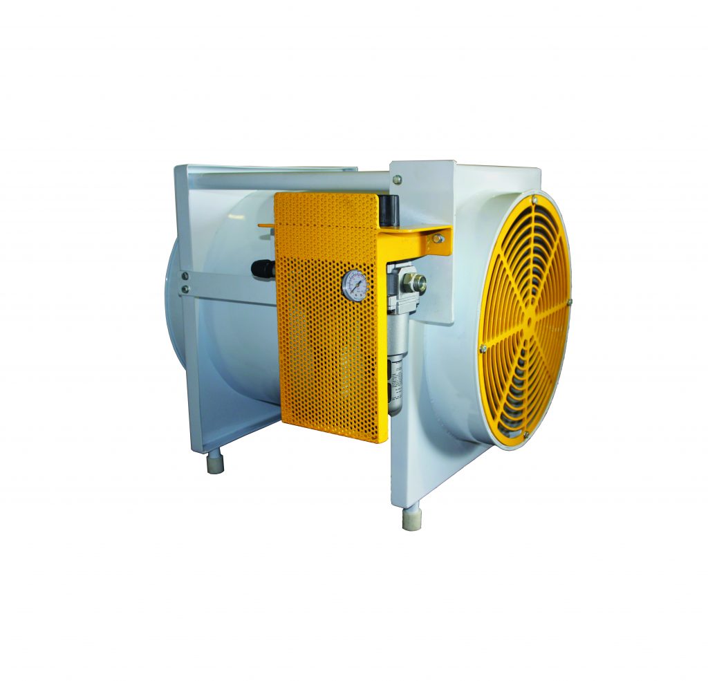 Portable Dust Ventilation Fan - Air Operated 10,000 CFM - Unit Only ...